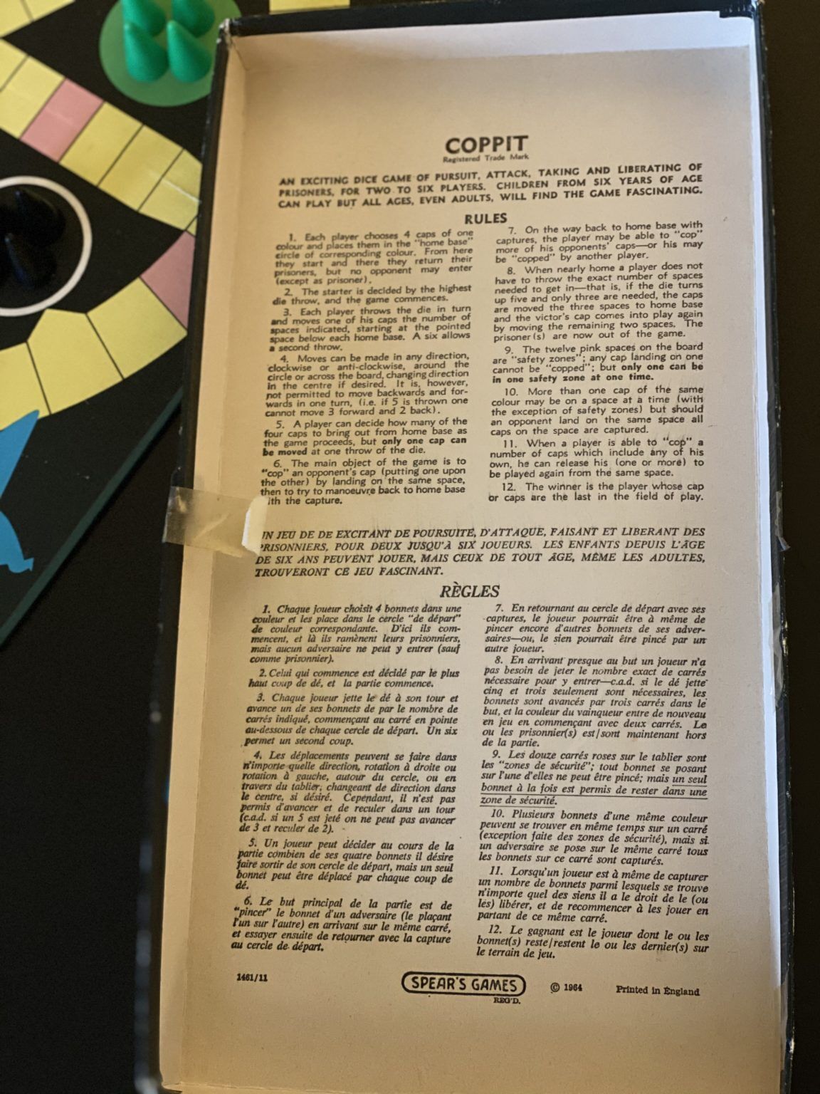 Vintage Coppit Board Game - Grace Jenkins Home